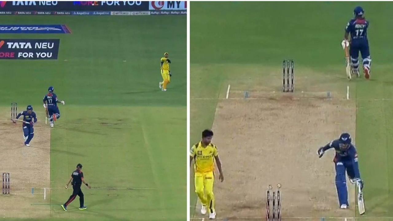 Lsg Vs Csk Mahi Magic Dhoni Did Run Out To Abdul Samad On Wide Ball ...
